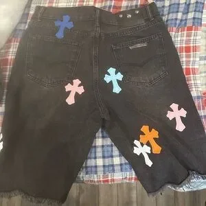 Chrome Hearts | Shorts | Chrome Hearts Multicolor Cross Jorts | Poshmark